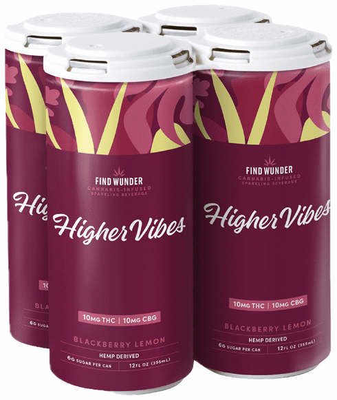 Find Wunder Higher Vibes THC 10mg Blackberry Lemon | Total Wine & More