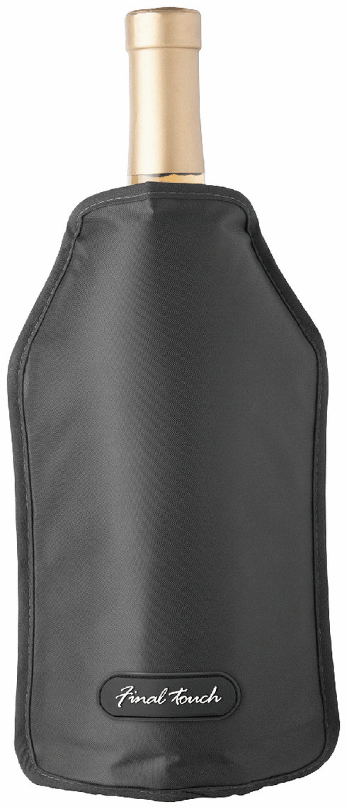Final Touch Wine Bottle Sleeve Chiller - Black | Total Wine & More