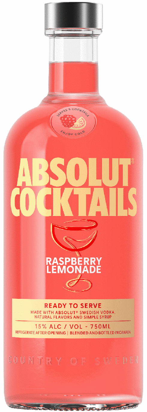 Absolut Cocktails Raspberry Lemonade | Total Wine & More