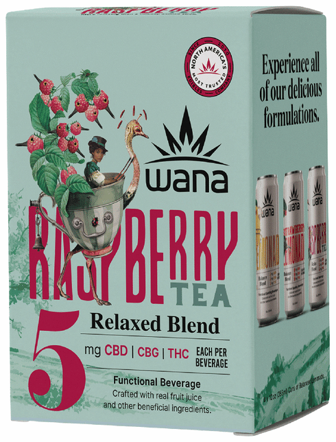 Wana THC 5mg Raspberry Iced Tea | Total Wine & More