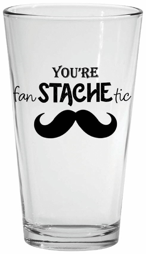 Culver Fan Stache Tic 16-Ounce Pint Glass | Total Wine & More