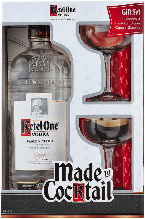 Ketel One Vodka with 2 Coup Glasses | Total Wine & More