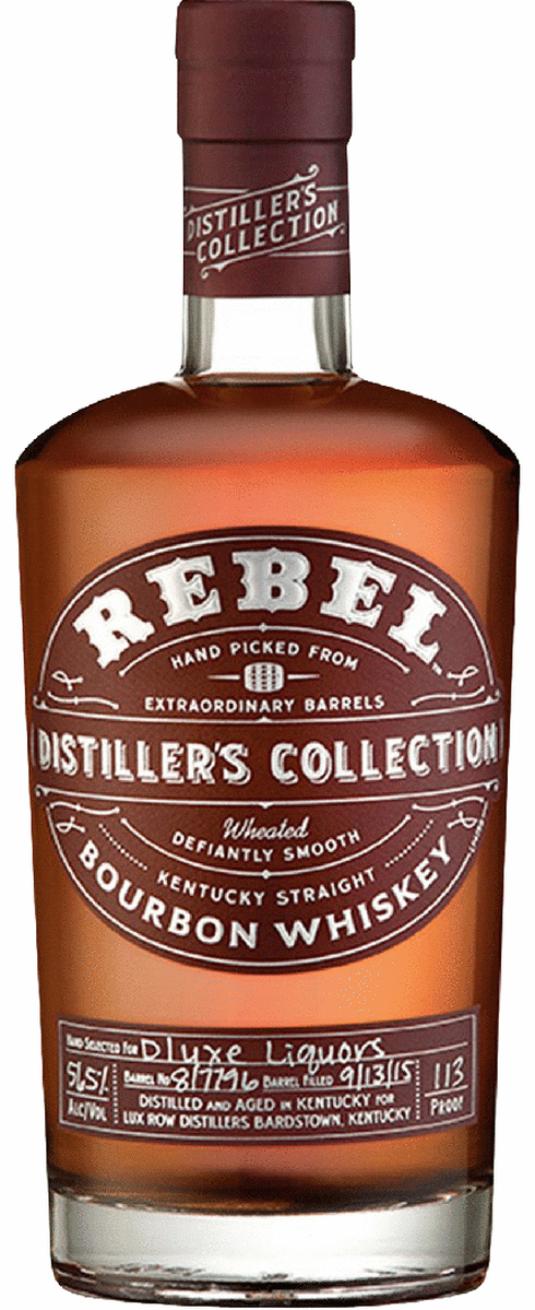 Rebel Distiller's Collection 113 Proof Single Barrel Select Bourbon ...