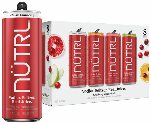 NUTRL Vodka Hard Seltzer Cranberry Variety Pack | Total Wine & More