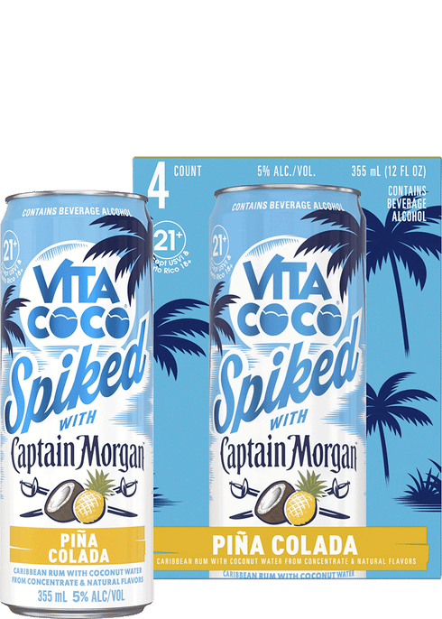 Vita Coco Spiked Capt Morgan Pina Colada | Total Wine & More