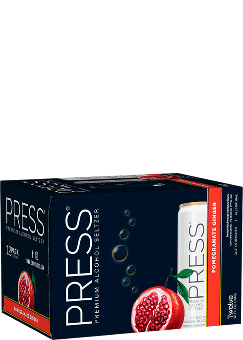Press Premium Alcohol Seltzer Pomegranate Ginger | Total Wine & More