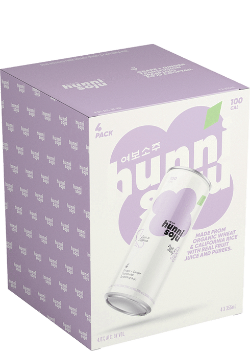 Hunni Grape+Ginger Sparkling Soju | Total Wine & More