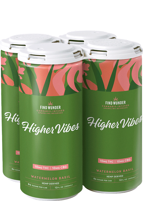 Find Wunder Higher Vibes THC 10mg Watermelon Basil | Total Wine & More