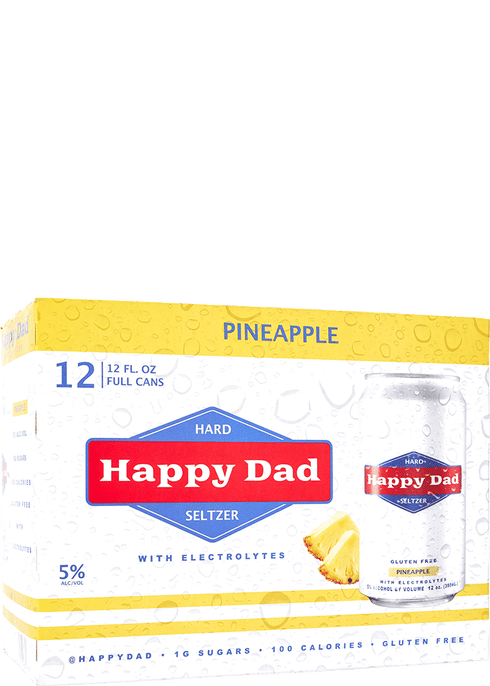 Happy Dad Hard Seltzer Pineapple | Total Wine & More