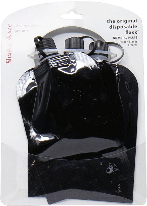 Shark Skinzz Black Flask - 3pk | Total Wine & More