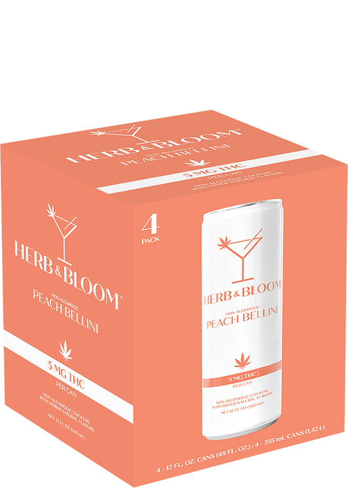 Herb & Bloom THC 5mg Peach Bellini | Total Wine & More