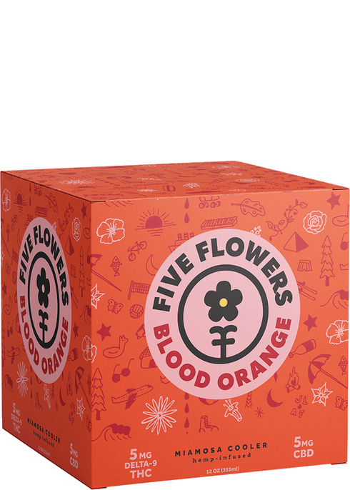 Five Flowers THC 5mg Blood Orange | Total Wine & More