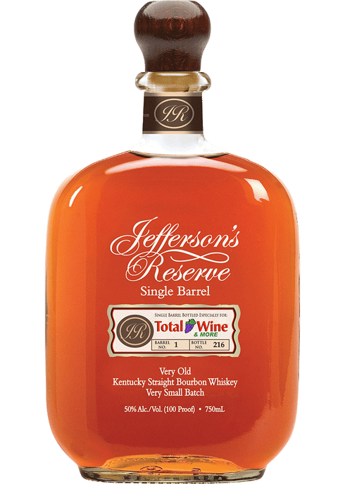 Jefferson's Reserve 100 Proof Single Barrel Select Bourbon | Total Wine & More