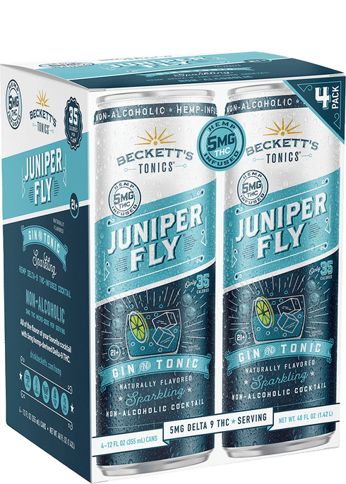 Beckett's Juniper Fly THC 5mg Gin and Tonic Sparkling Cocktail | Total ...