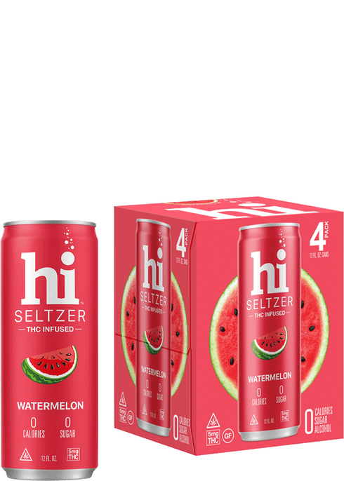 Hi Seltzer THC 5mg Watermelon | Total Wine & More
