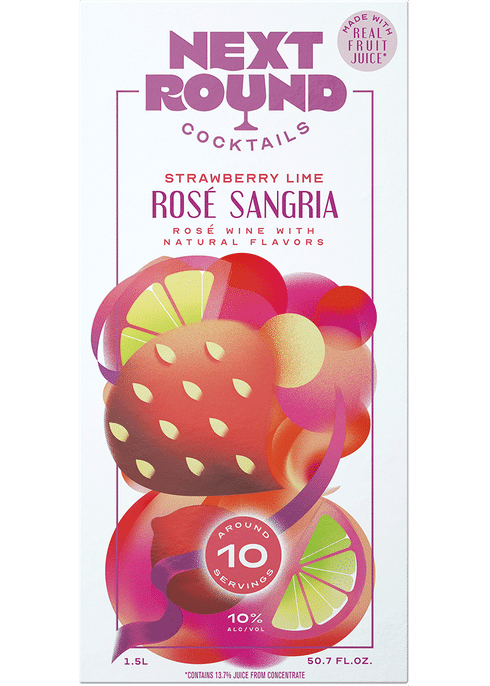 Next Round Cocktails Rose Wine Strawberry Lime Sangria | Total Wine & More