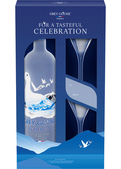 Grey Goose Gift w/ Martini Glass Vodka | Total Wine & More