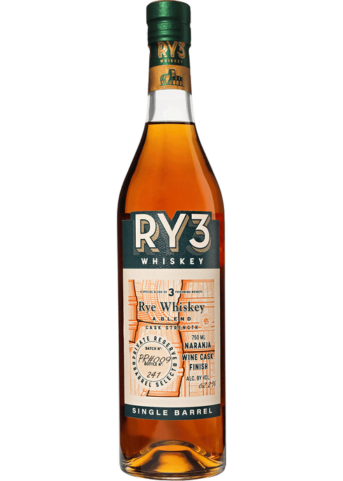 RY3 Whiskey Naranja Cask Single Barrel Wine Cask Rye Whiskey | Total ...