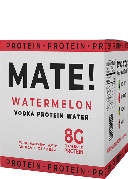 MATE! Watermelon Vodka Protein Water | Total Wine & More