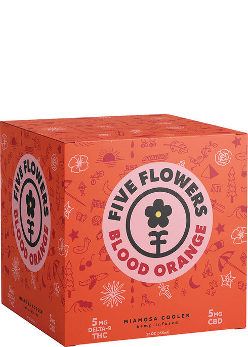 Five Flowers THC 5mg Blood Orange | Total Wine & More