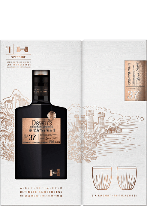 Dewar's Double Double 37 Year Scotch Whisky with 2 Baccarat G | Total ...