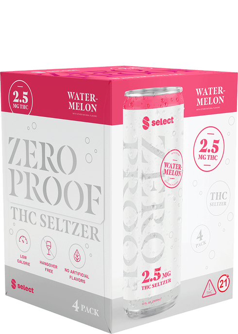 Select Zero Proof THC 2.5mg Watermelon | Total Wine & More