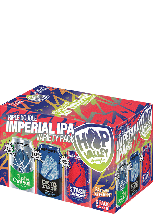 Hop Valley Triple Double Imperial IPAs Variety Pack | Total Wine & More