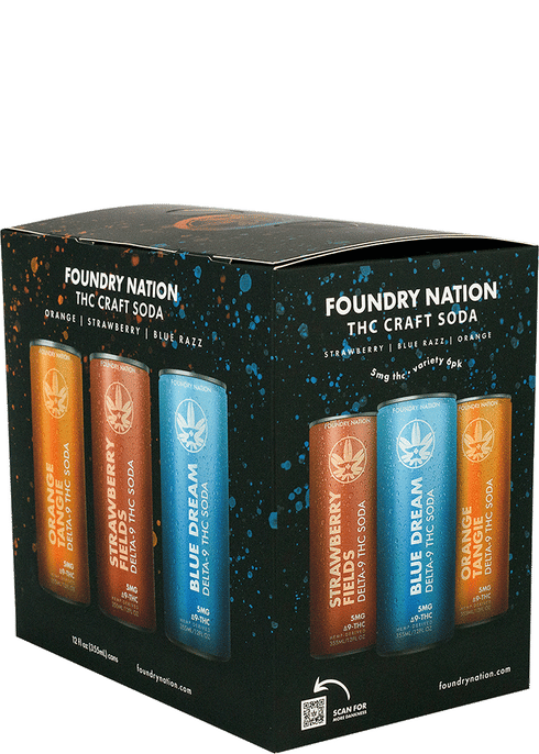 Foundry THC 5mg Soda Variety Pack | Total Wine & More