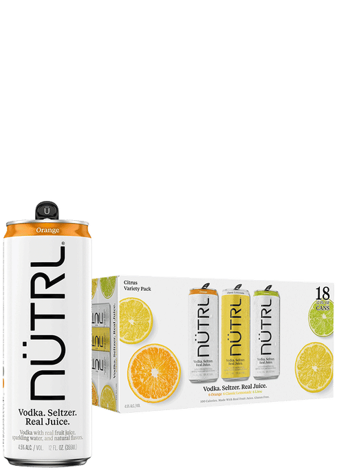 NUTRL Vodka Hard Seltzer Citrus Variety Pack | Total Wine & More