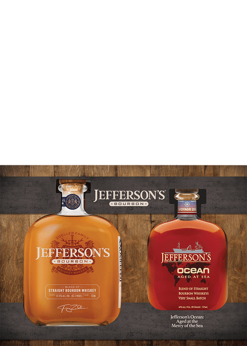 Jefferson's Bourbon 750ml w/ Ocean Straight Bourbon 375ml | Total Wine ...
