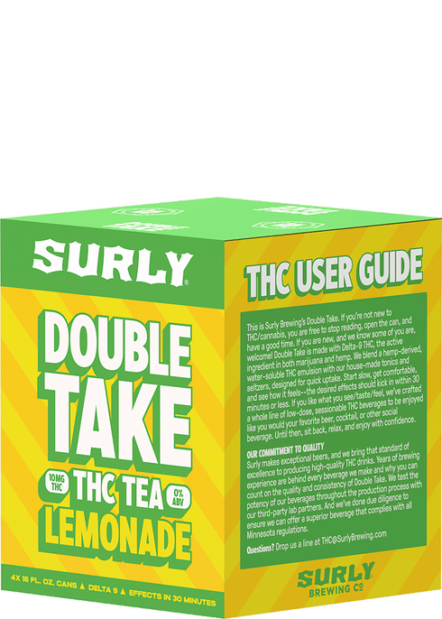 Surly Double Take THC 10mg Tea Lemonade | Total Wine & More