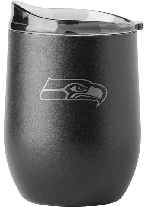 Logo Seahawks - 16oz Etch Black Stemless Wine Glass | Total Wine & More
