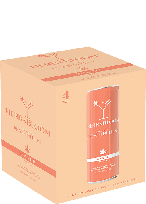Herb & Bloom THC 10mg Peach Bellini | Total Wine & More