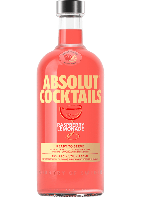 Absolut Cocktails Raspberry Lemonade | Total Wine & More