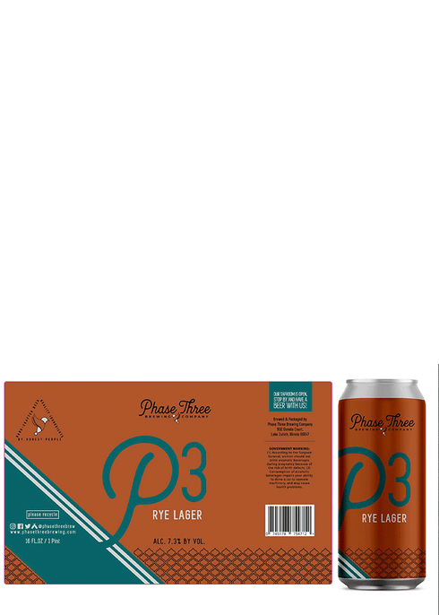 Phase Three P3 Rye Lager | Total Wine & More
