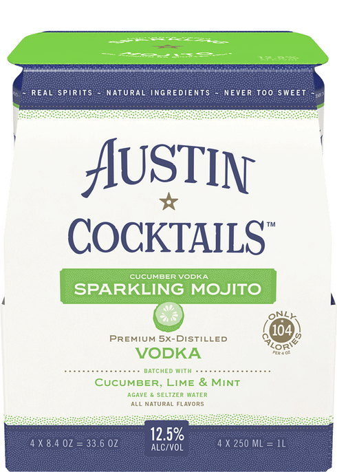 Austin Cocktails Sparkling Cucumber Vodka Mojito | Total Wine & More