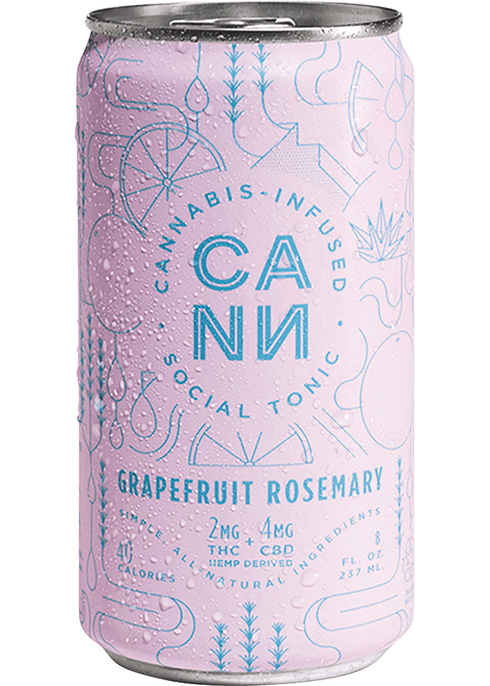CANN THC 2mg Grapefruit Rosemary | Total Wine & More - 6pk-8oz Cans