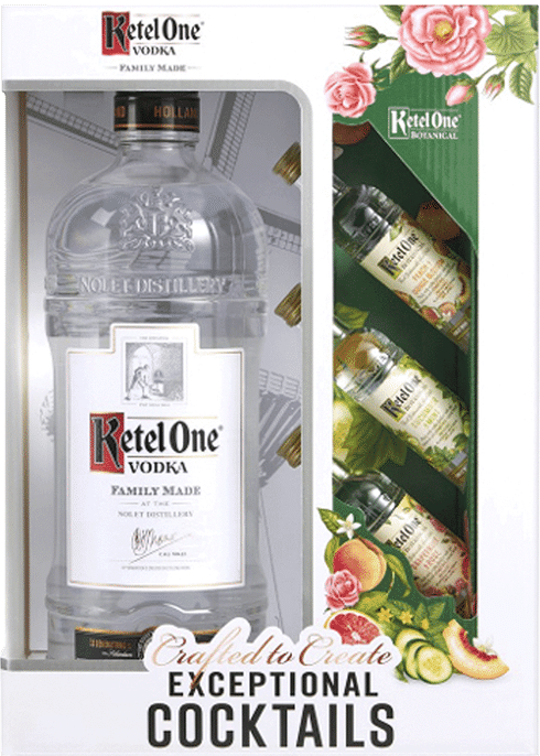 Ketel One with 3x50ml Ketel One Botanical 50ml Vodka | Total Wine & More