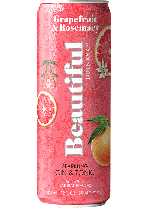 Beautiful Drinks Grapefruit & Rosemary Sparkling Gin and Tonic | Total ...