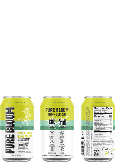 Pure Bloom THC 5mg Mint Lime Mojito | Total Wine & More
