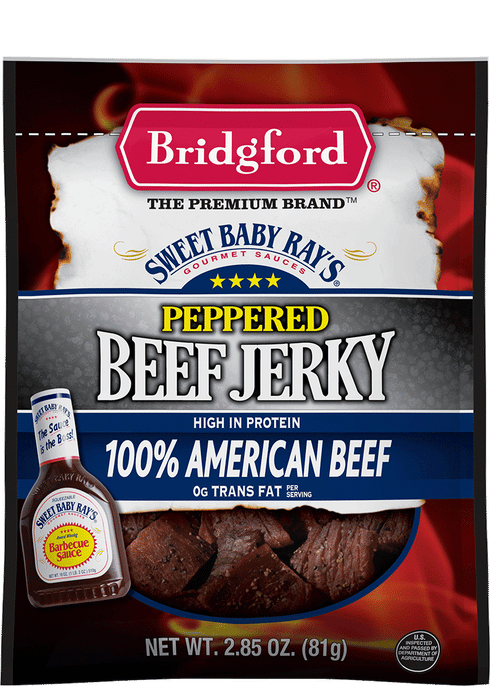 Bridgford Sweet Baby Rays Peppered Beef Jerky | Total Wine & More