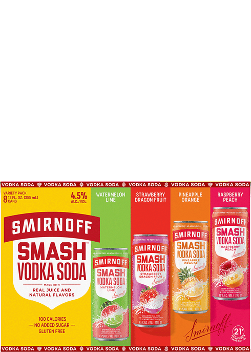 Smirnoff SMASH Vodka Soda Variety Pack | Total Wine & More