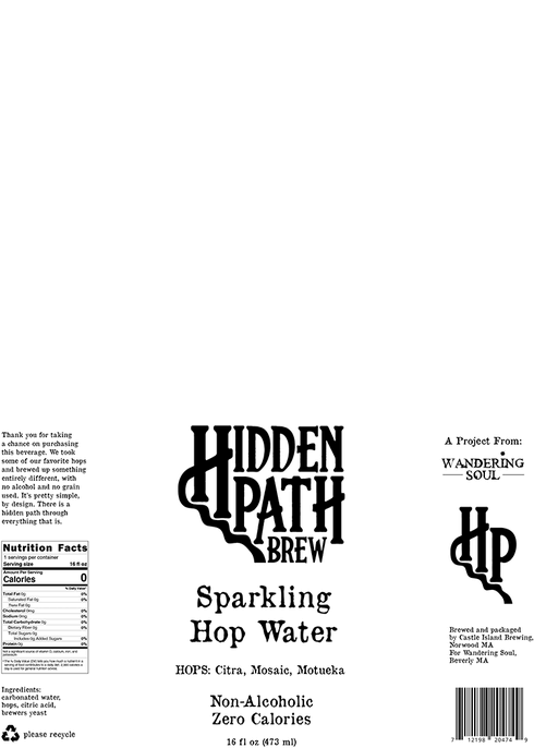 Wandering Soul/Hidden Path Non-Alcoholic Sparkling Hop Water | Total ...