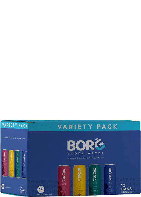 Borg Vodka Water Variety Pack | Total Wine & More