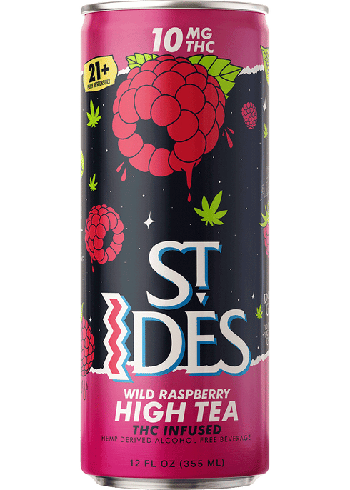 St Ides THC 10mg High Tea Raspberry | Total Wine & More