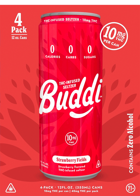 Buddi THC 10mg Strawberry Fields | Total Wine & More