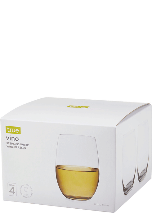 True Stemless White Wine Glass 4Pk | Total Wine & More