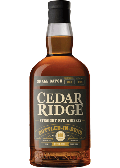 Cedar Ridge Small Batch Bottle In Bond Straight Rye Whiskey | Total ...