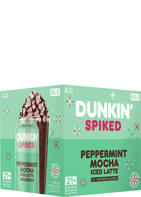 Dunkin Spiked Peppermint Mocha Iced Latte | Total Wine & More
