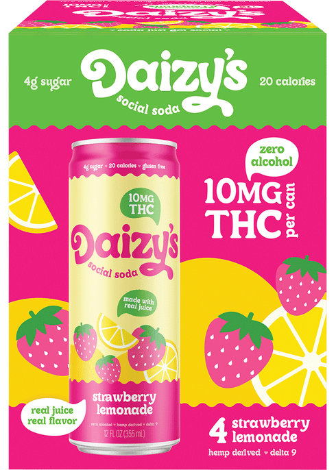 Daizy's THC 10mg Strawberry Lemonade | Total Wine & More